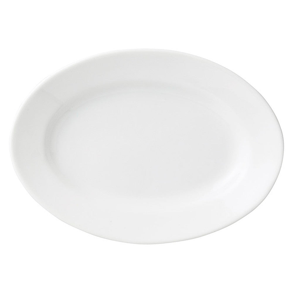 ☆ モダンスタイル ☆ ルナホワイト23cmリムプラター [ 24 x 17.2 x 3.5cm ] – せともの本舗
